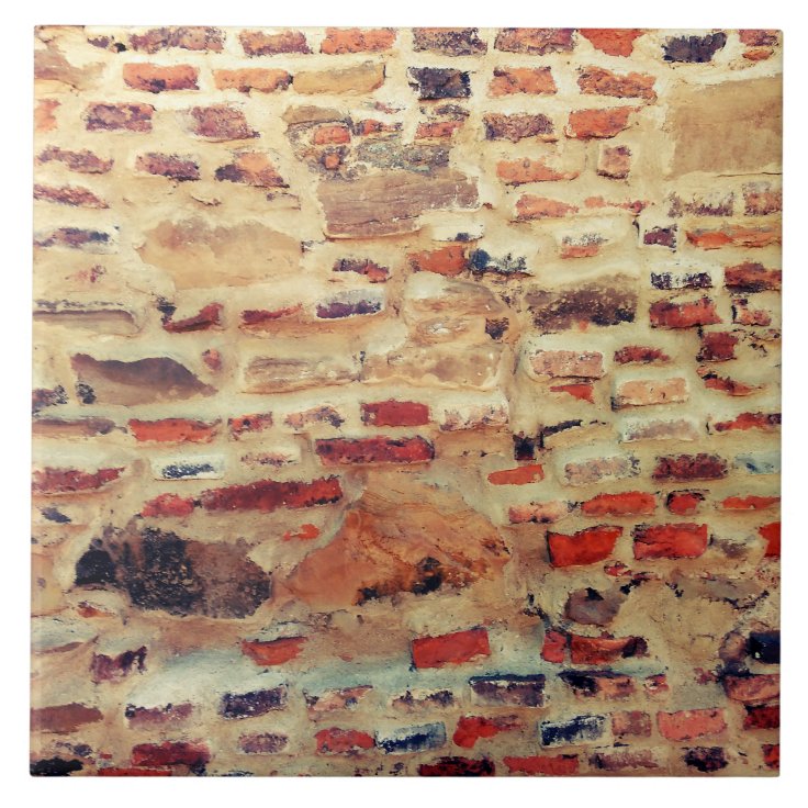 Brick Wall Pattern Ceramic Tile | Zazzle