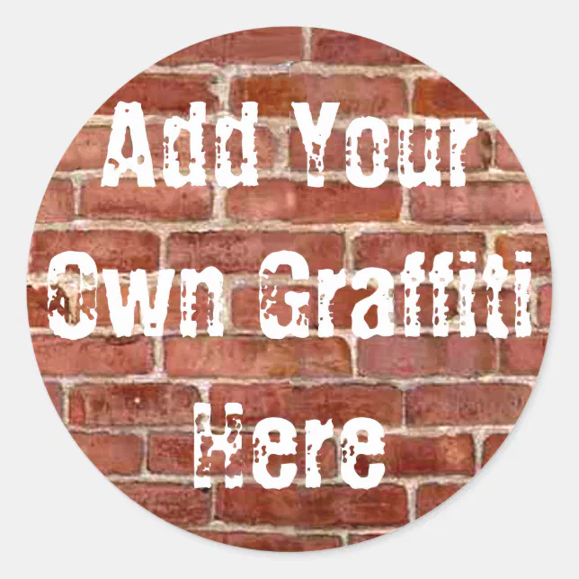 Brick Wall Personalized Graffiti Stickers | Zazzle