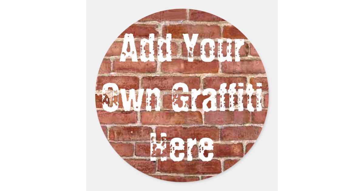 Brick Wall Personalized Graffiti Stickers | Zazzle