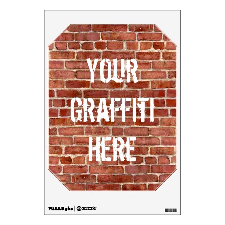 Brick Wall Personalized Graffiti Wall Decal | Zazzle