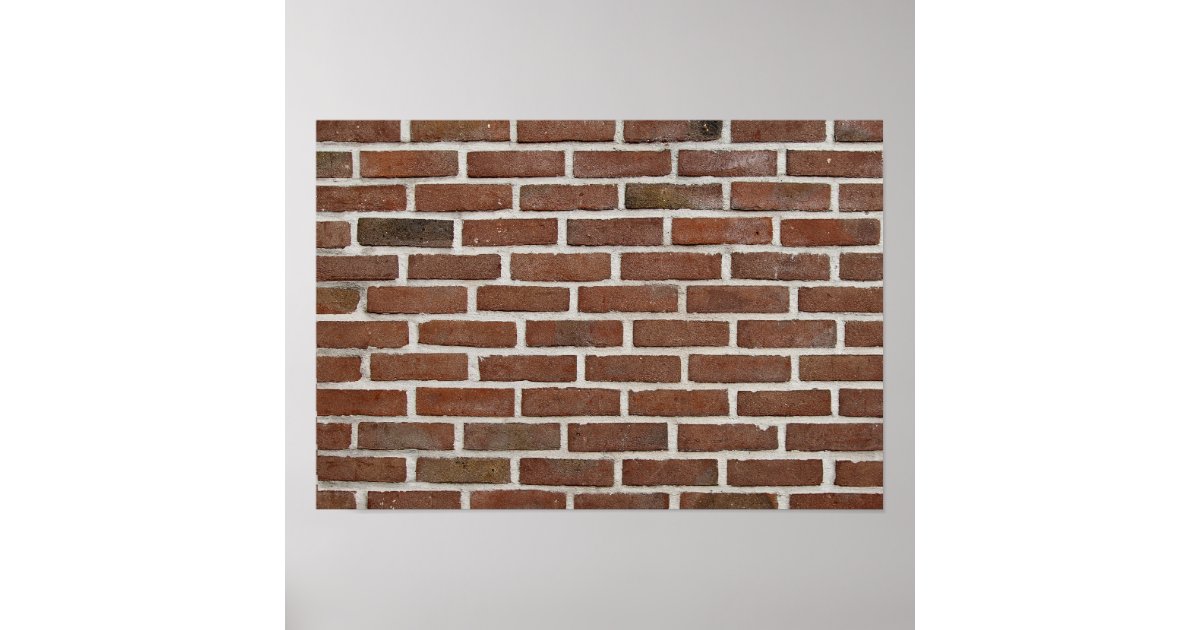 'Brick wall' poster | Zazzle