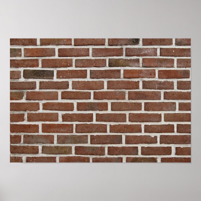 'Brick wall' poster | Zazzle.com