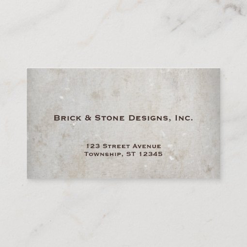 Bricklayer and Stone Masonry Brick Business Cards | Zazzle