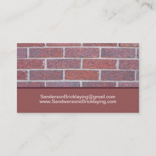 Bricklayer Brick Wall Builder Business Card | Zazzle