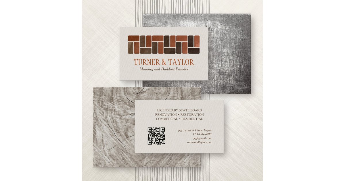 Bricklayer Masonry Contractor Business Card | Zazzle