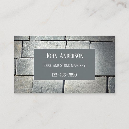 Bricklayer Stone Masonry Business Card | Zazzle.com