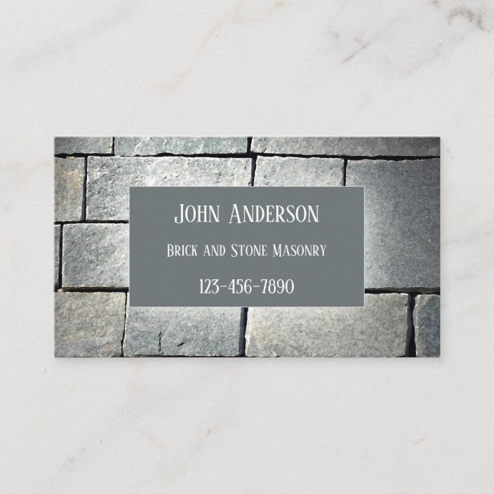 Bricklayer Stone Masonry Business Card | Zazzle.com