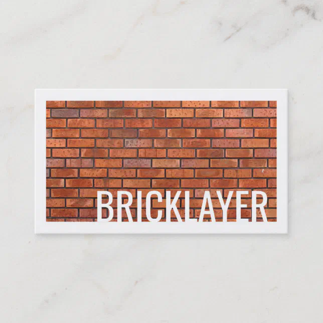 Bricklayer Stone Masonry White Border Card | Zazzle