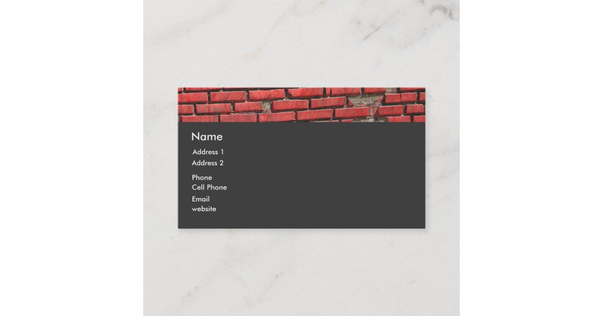 Bricks Business Card | Zazzle