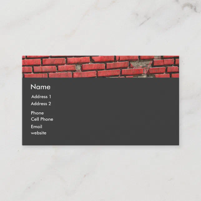 Bricks Business Card | Zazzle