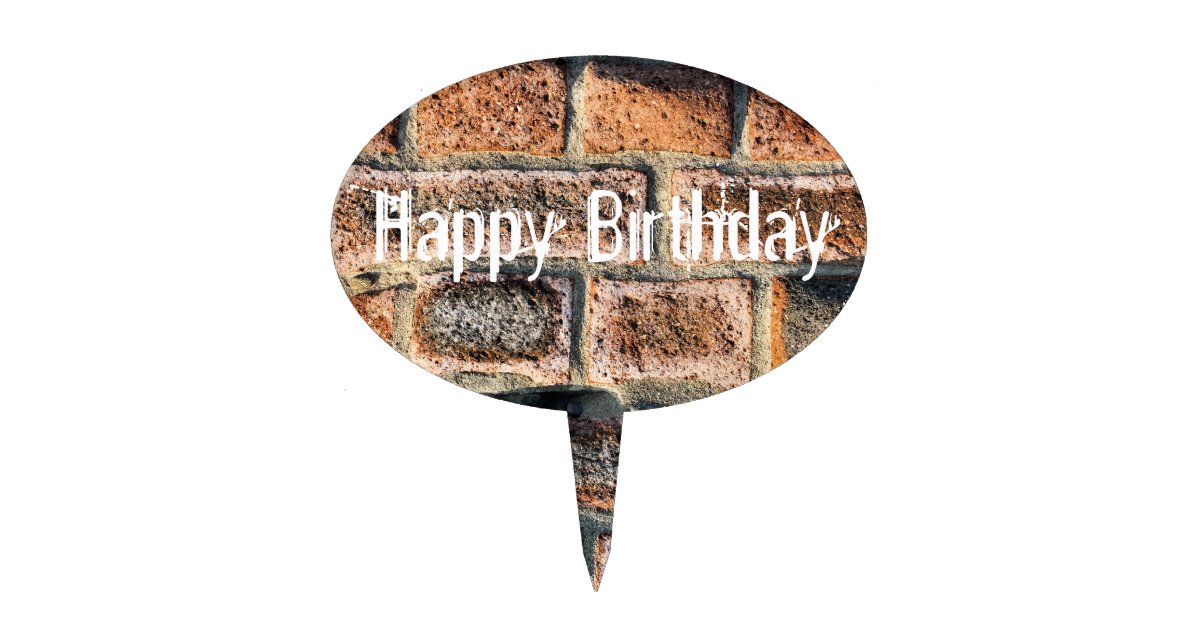 BRICKS CAKE TOPPER | Zazzle