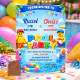 Bricks Colorful Pool Boys Joint Birthday Party Invitation | Zazzle