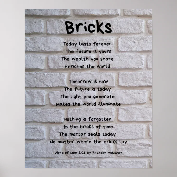 Bricks Poster | Zazzle