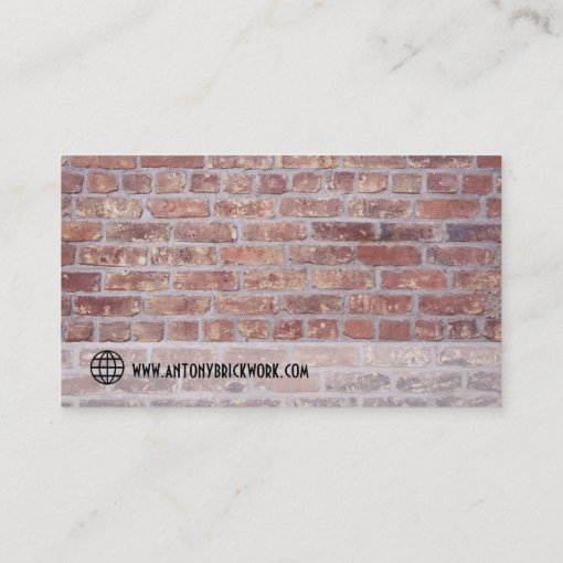Brickwork Masonry Bricklaying Business Card | Zazzle