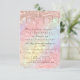 Bridal 16th Rose Gold Wedding Holographic Drips Invitation | Zazzle