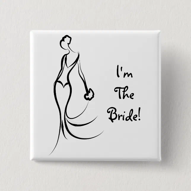 Bridal Accessory-I'm The Bride Pin | Zazzle