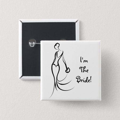 Bridal Accessory-I'm The Bride Pin | Zazzle