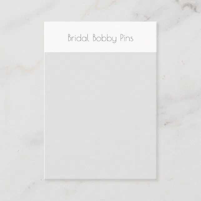 Bridal Bobby Pins Display Card | Zazzle