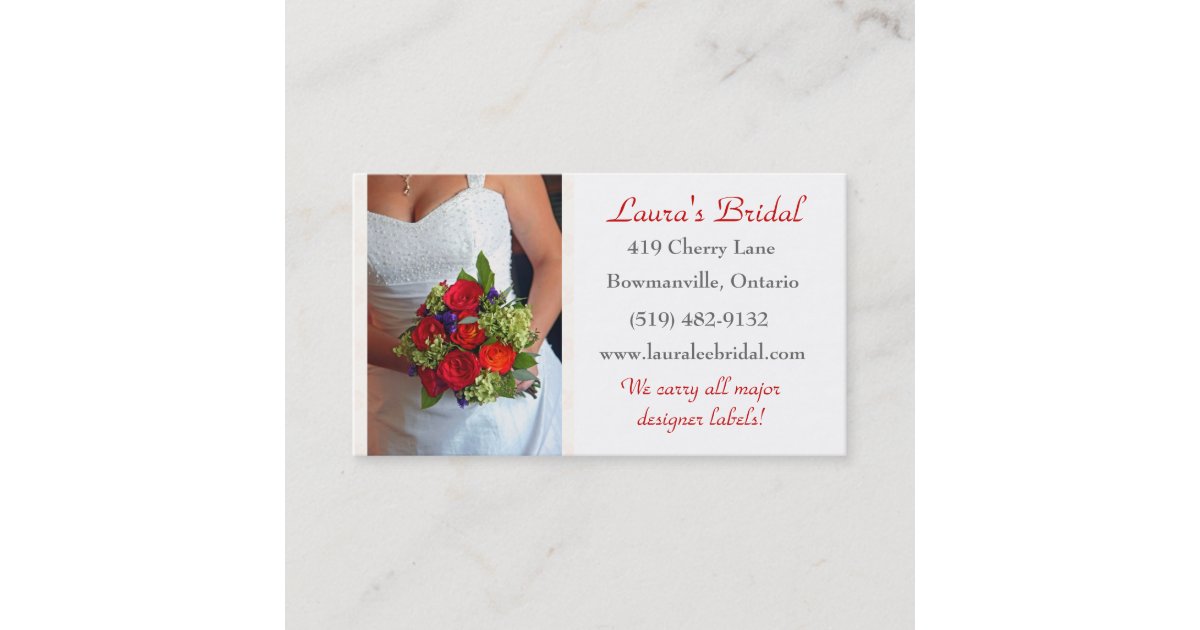 Bridal Business Card Zazzle bridal-business-card-zazzle