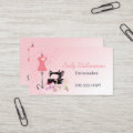 Bridal Dress Alterations Pink Business Card | Zazzle