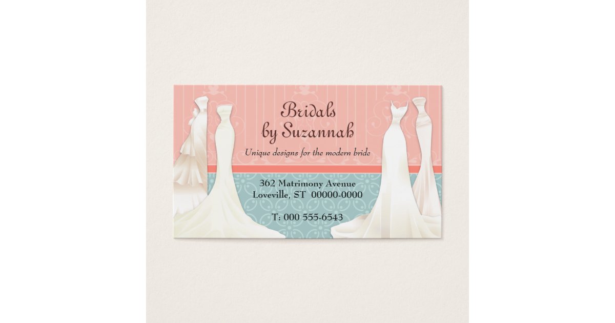 Bridal Gown Business Card | Zazzle.com