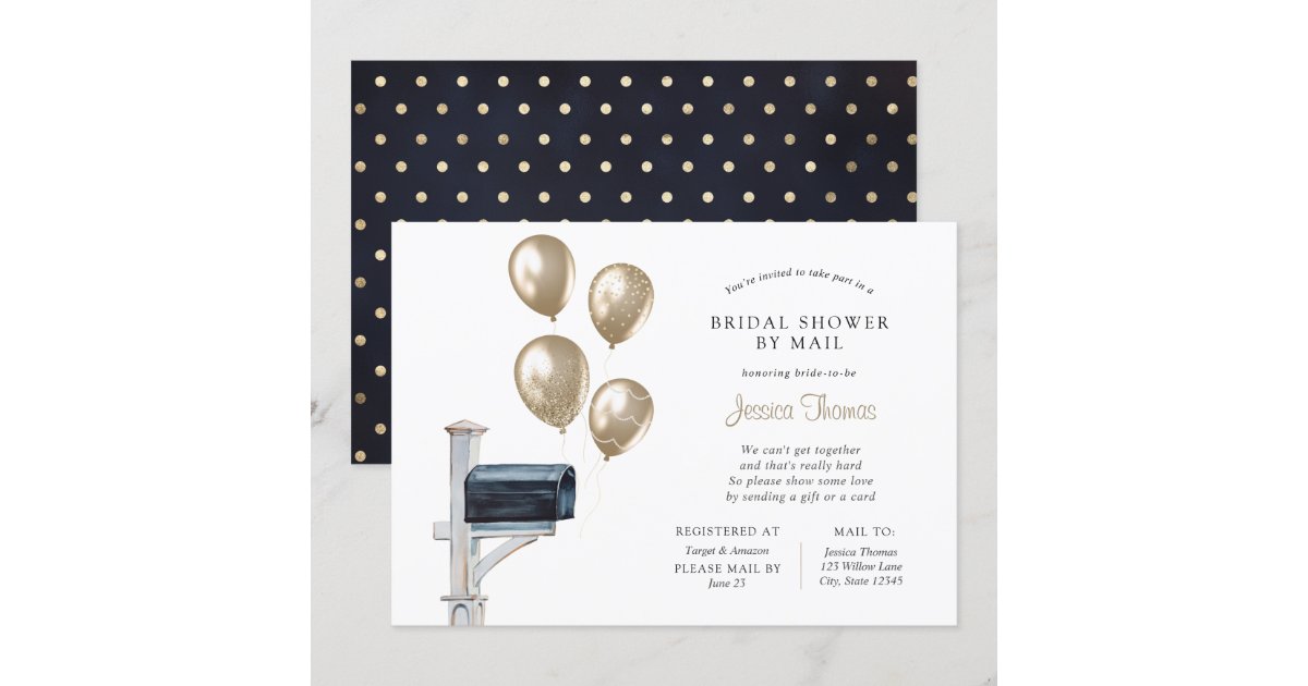 Bridal Long Distance Shower by Mail Invitation | Zazzle