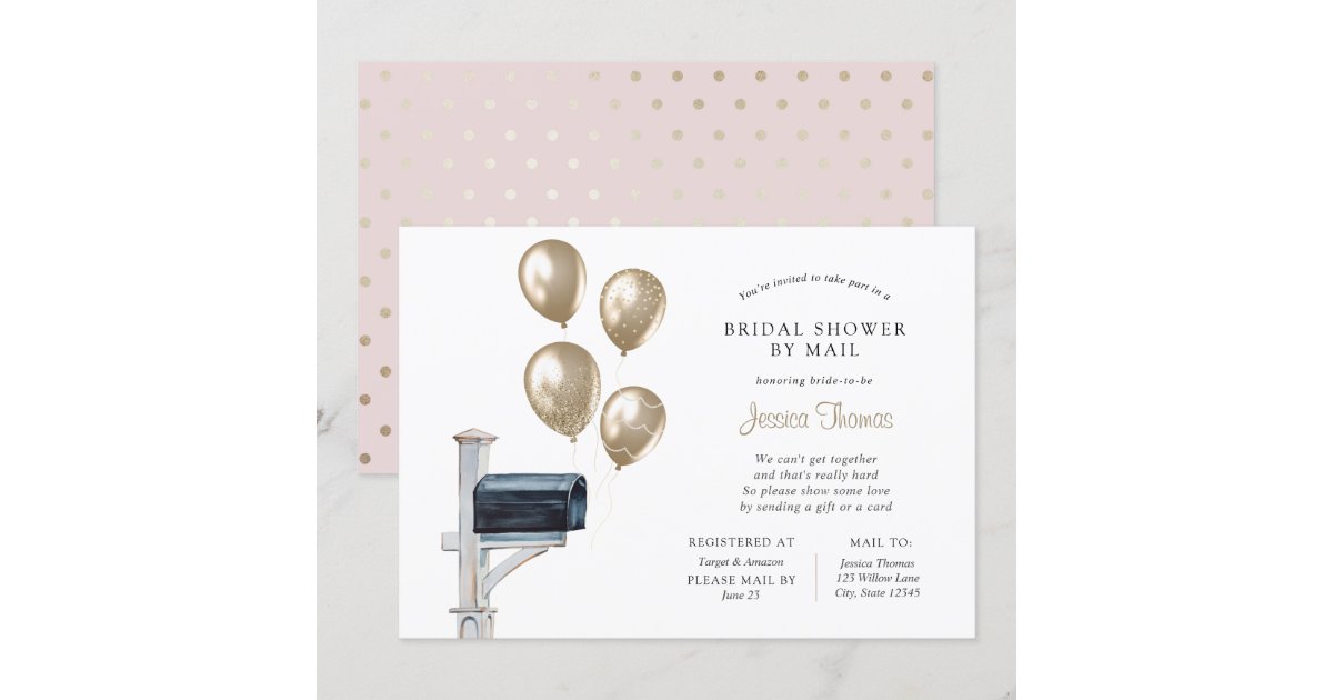Bridal Long Distance Shower by Mail Invitation | Zazzle