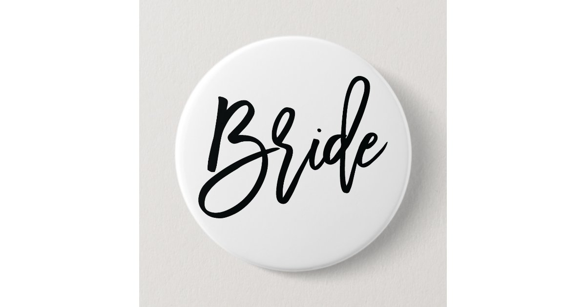 Bridal Party BRIDE Button / Pin | Zazzle