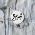 Bridal Party BRIDE Button / Pin | Zazzle