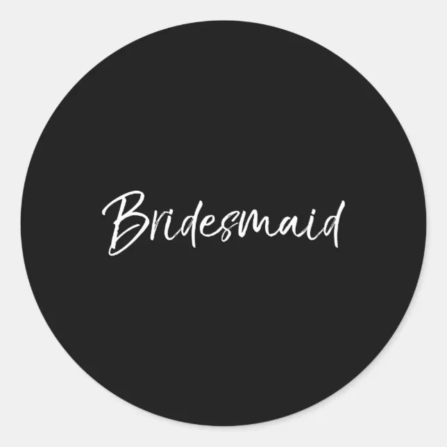 Bridal Py For Bridesmaid Classic Round Sticker | Zazzle