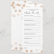 Bridal Shower Advice Cards Copper Foil Glitter | Zazzle