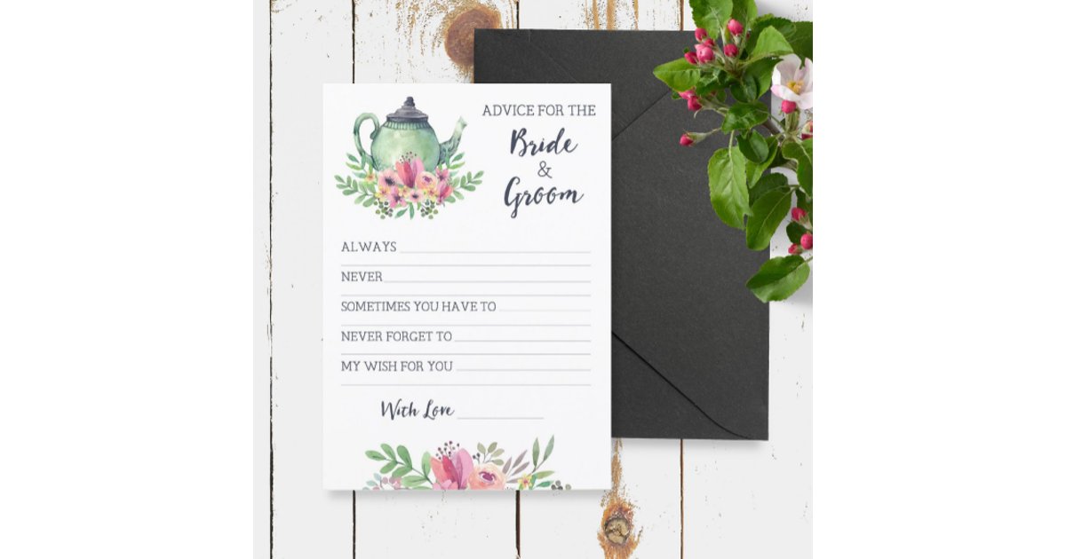 Bridal Shower Advice for Bride and Groom Invitation | Zazzle