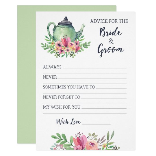 Bridal Shower Advice for Bride and Groom Invitation | Zazzle.com