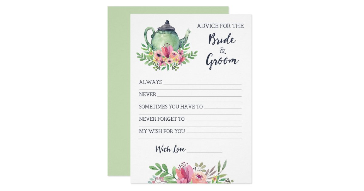 Bridal Shower Advice for Bride and Groom Invitation | Zazzle.com