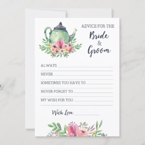 Bridal Shower Advice for Bride and Groom Invitation | Zazzle
