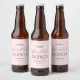 Bridal Shower Blush Pink Brunch Beer Bottle Label | Zazzle