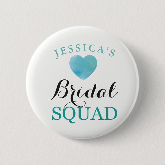 Bridal Shower Bride Badge Bachelorette Bride Squad Button | Zazzle.com