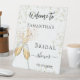 Bridal Shower bubbles cheers flutes welcome Pedestal Sign | Zazzle