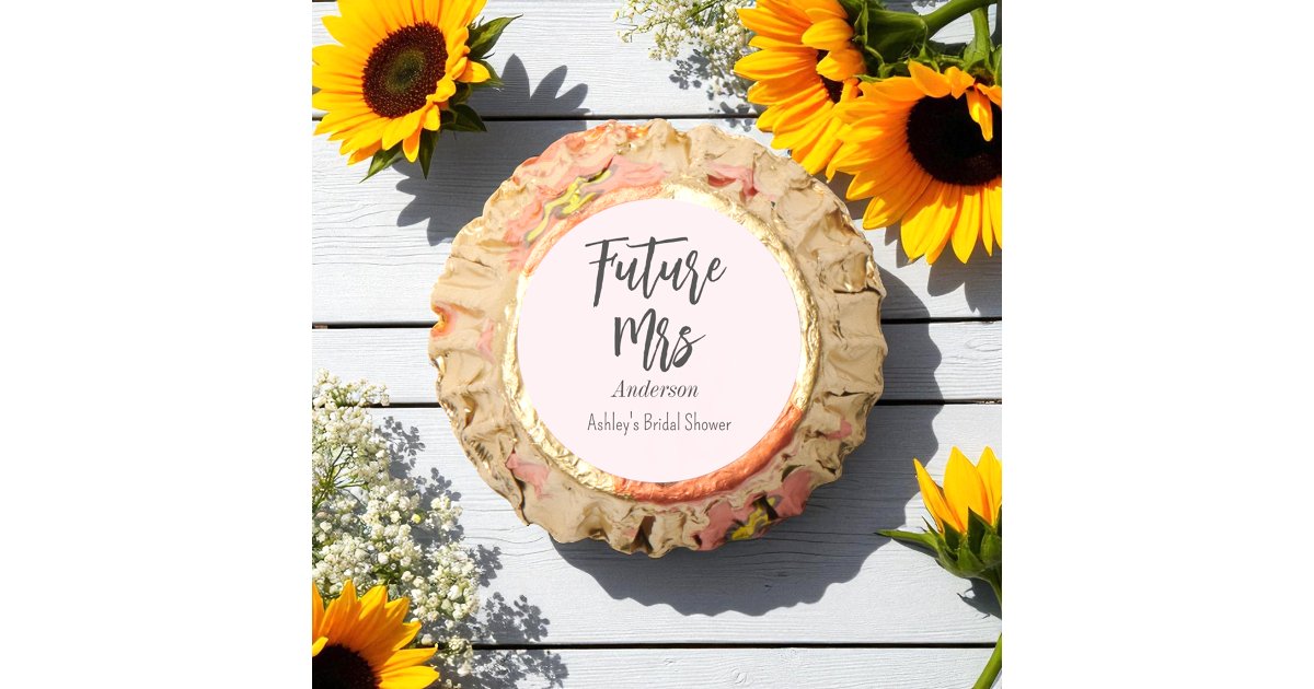 Bridal Shower Future Mrs Blush Pink Reese's Peanut Butter Cups | Zazzle