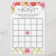 Bridal Shower Games purse bingo, pink floral 3605 | Zazzle