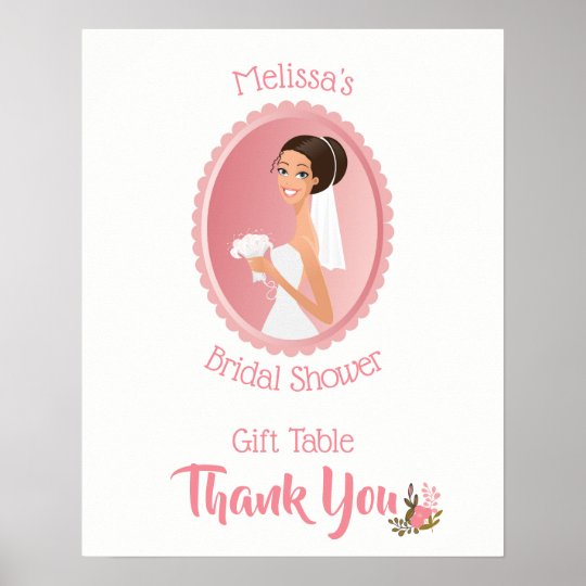 Bridal Shower Gift Table Poster | Zazzle.com