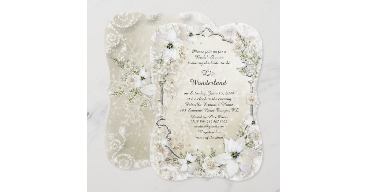 Bridal Shower invitation,Winter Wonderland,bracket Invitation | Zazzle