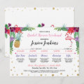 Bridal Shower Itinerary Aloha Flamingo Pineapple Program | Zazzle