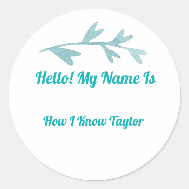 Bridal Shower or event name tag How I Know | Zazzle