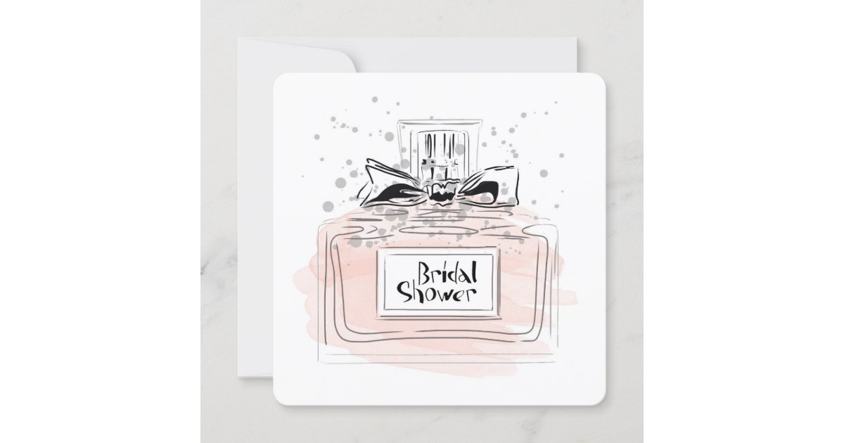 Bridal Shower Perfume Bottle Invitation | Zazzle