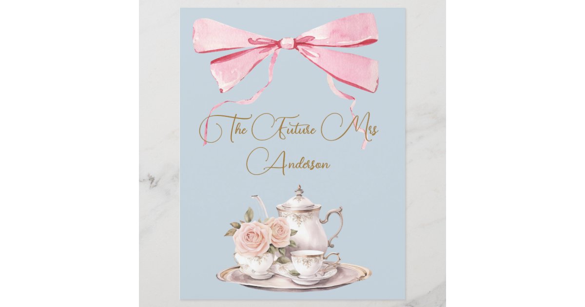 Bridal Shower Regency Tea Party Elegant Invitation | Zazzle
