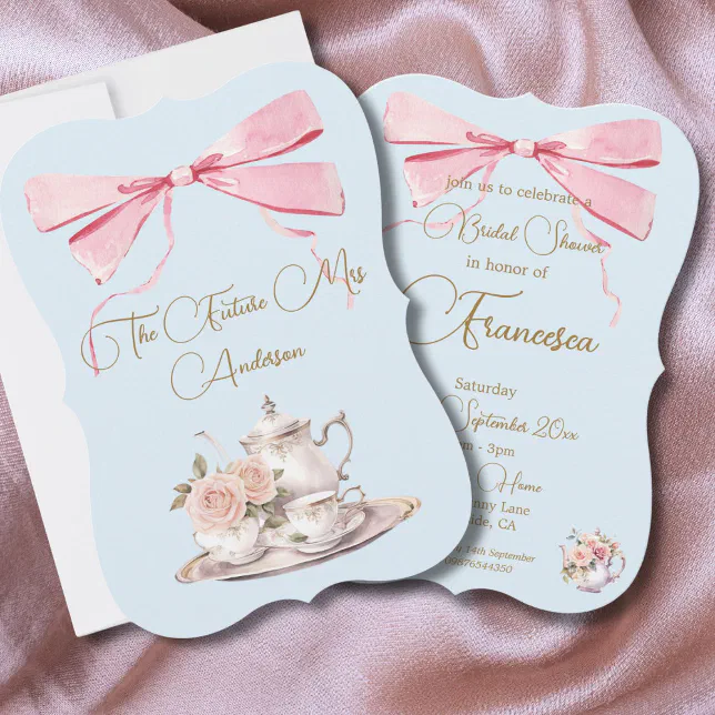 Bridal Shower Regency Tea Party Elegant Invitation | Zazzle
