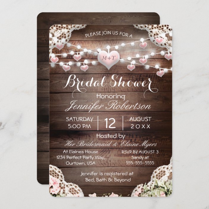 Bridal Shower Rustic Country Invitation | Zazzle.com