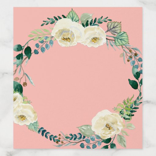 Bridal Shower Rustic Ivory Roses Fern Blush Pink Envelope Liner | Zazzle