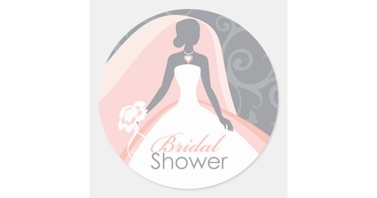 Bridal Shower Stickers | Zazzle